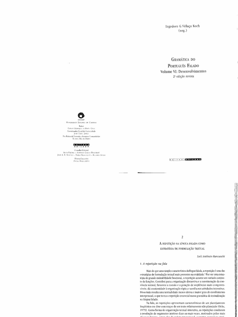 MARCUSCHI 2002 RepeticaocomoEstrategia PDF | PDF | Linguística ...
