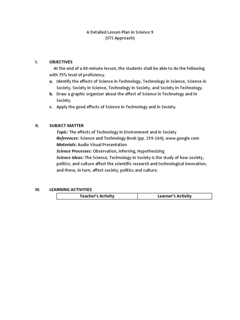 A Detailed Lesson Plan in Science 9 | PDF | Lesson Plan | Science