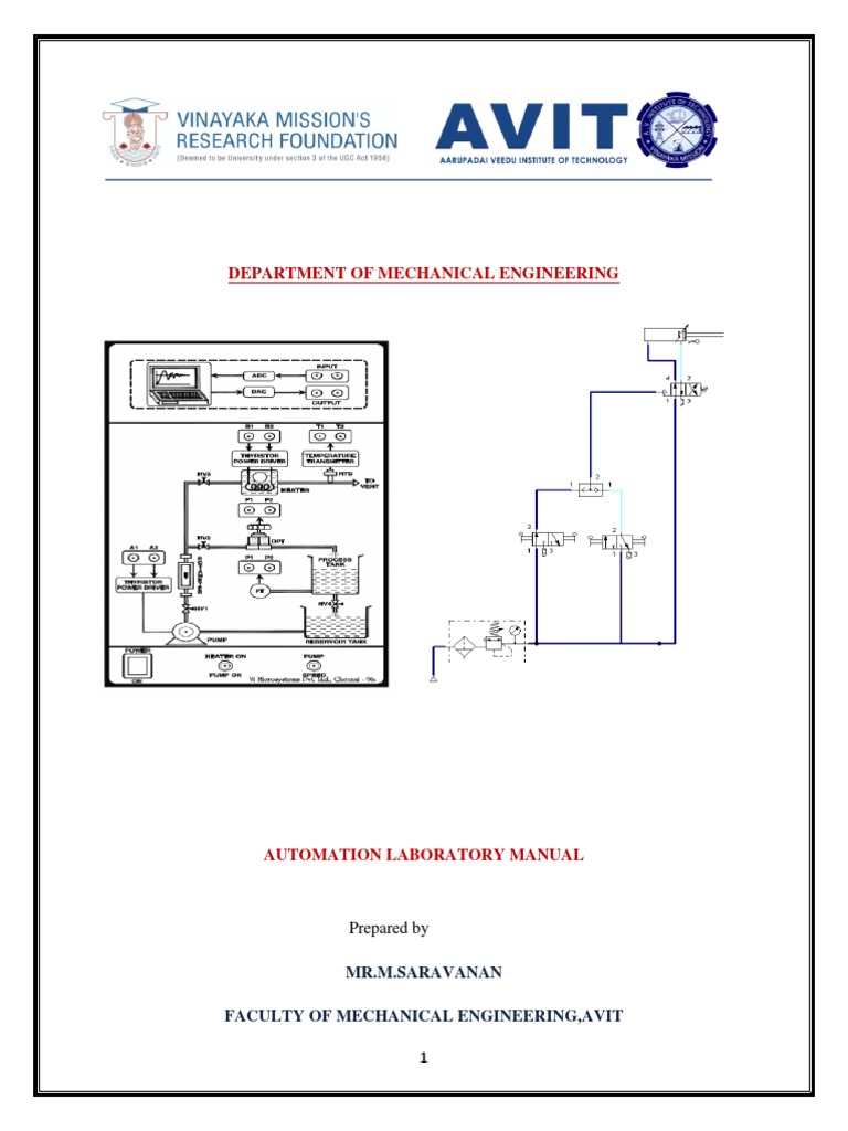 Automation Lab Manual Pdf Programmable Logic Controller Actuator