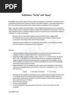 Purity Vs Assay | PDF | High Performance Liquid Chromatography | Bioassay