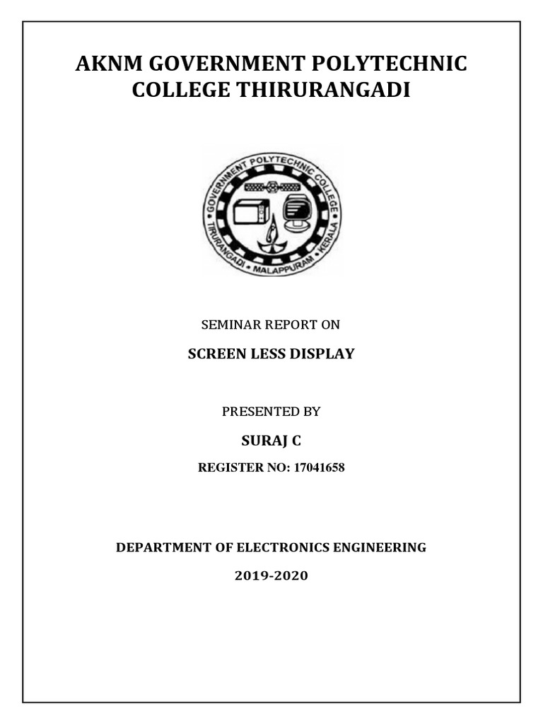 Screenless Display | PDF | Stereoscopy | Holography