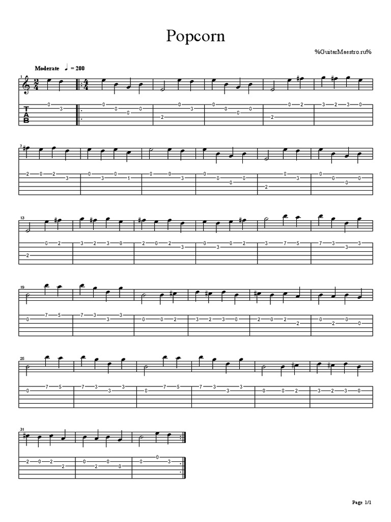 Popcorn (Solo) PDF | PDF