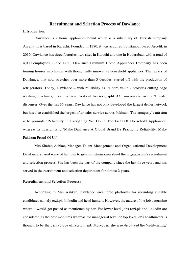 Recruitment and Selection Process | PDF | Recruitment | Competence ...