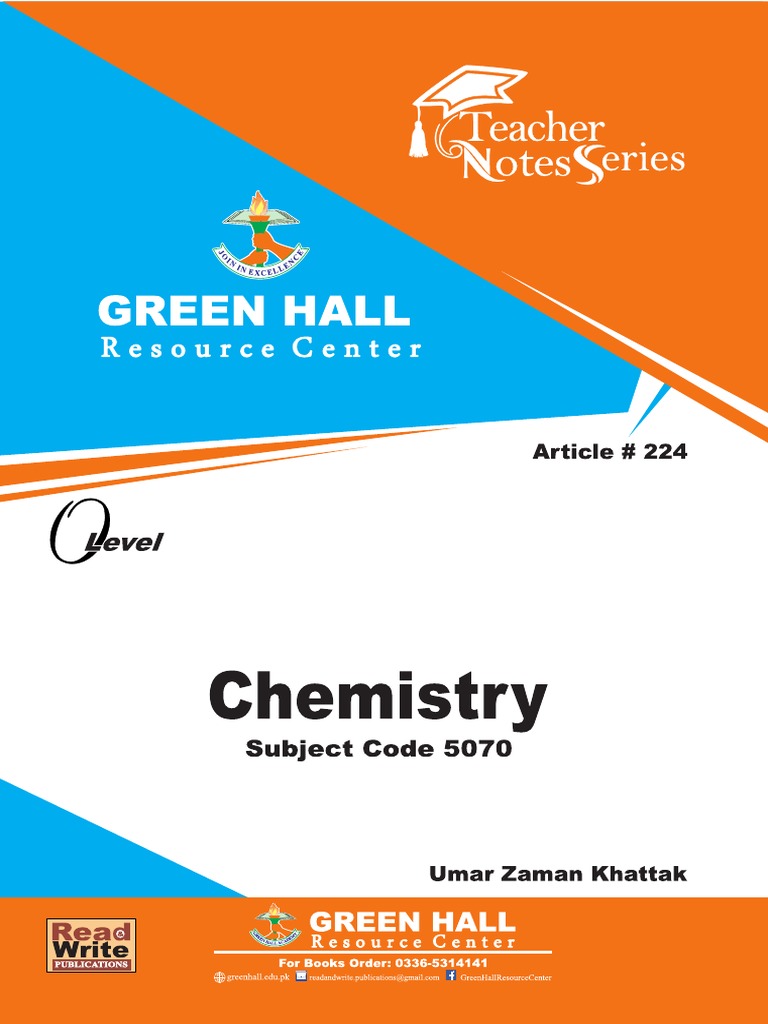O Level NOTES CIE SYLLABUS CODE 5070 201 PDF | PDF | Filtration ...