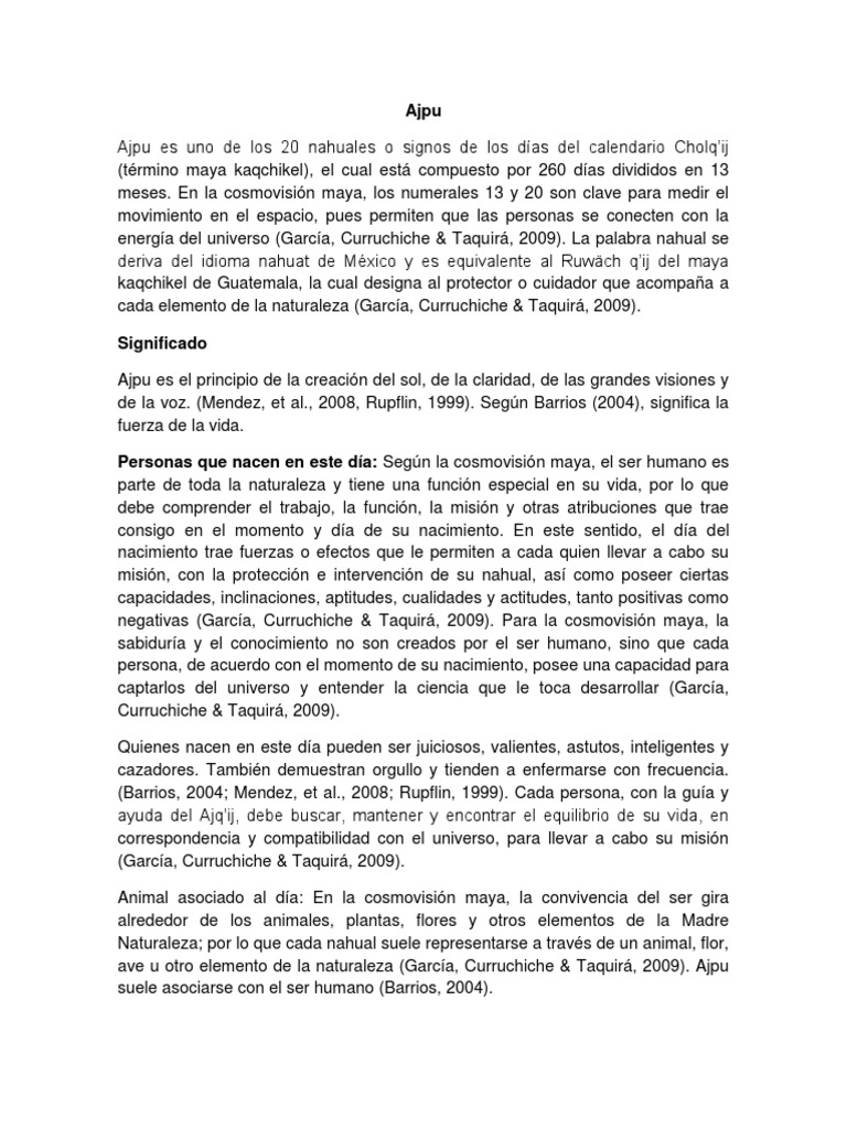 Ajpu | PDF | Civilización maya | Naturaleza