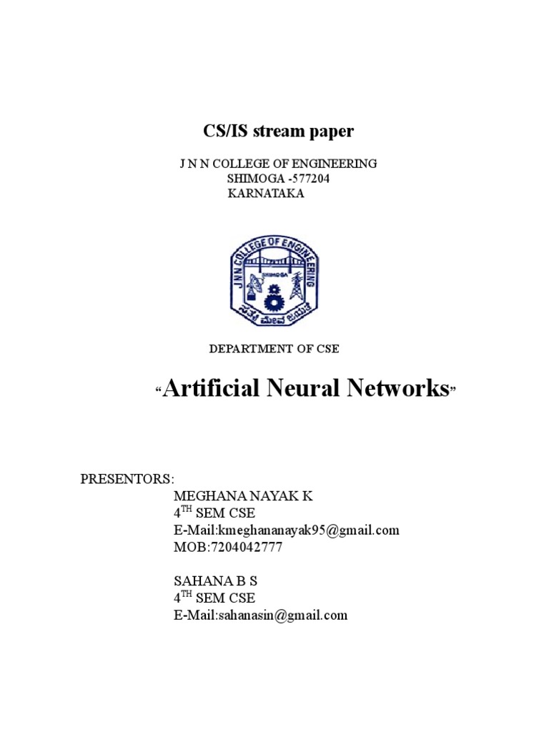Artificial NN | PDF | Neuron | Artificial Neural Network Artificial NN | PDF | Neuron | Artificial Neural Network