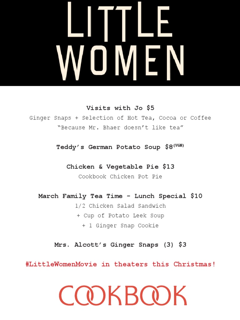 Cookbook's "Little Women" Menu | PDF