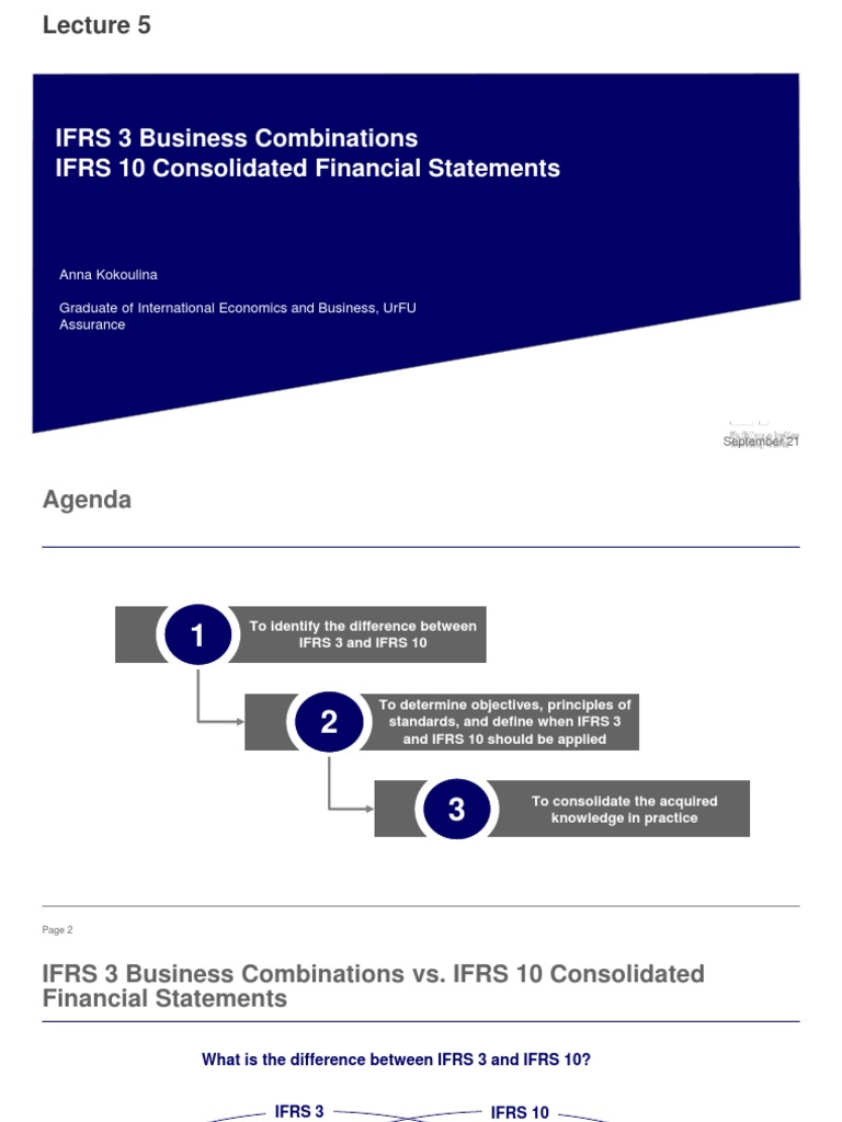 IFRS 3 vs IFRS 10: Key Differences | PDF | Goodwill (Accounting ...