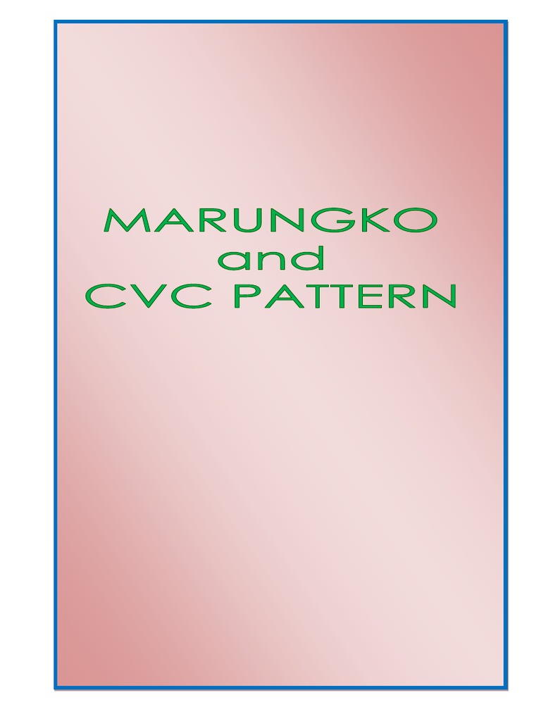 Reading Material-Marungko Approach | PDF