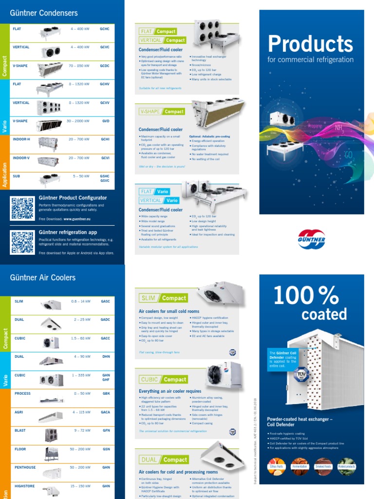 Guentner Flyer Commercial Refrigeration en | PDF | Heat Exchanger ...