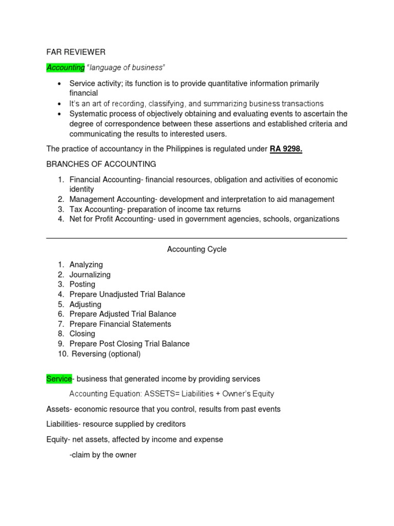A Comprehensive Overview of Accounting Concepts, Principles, and the ...