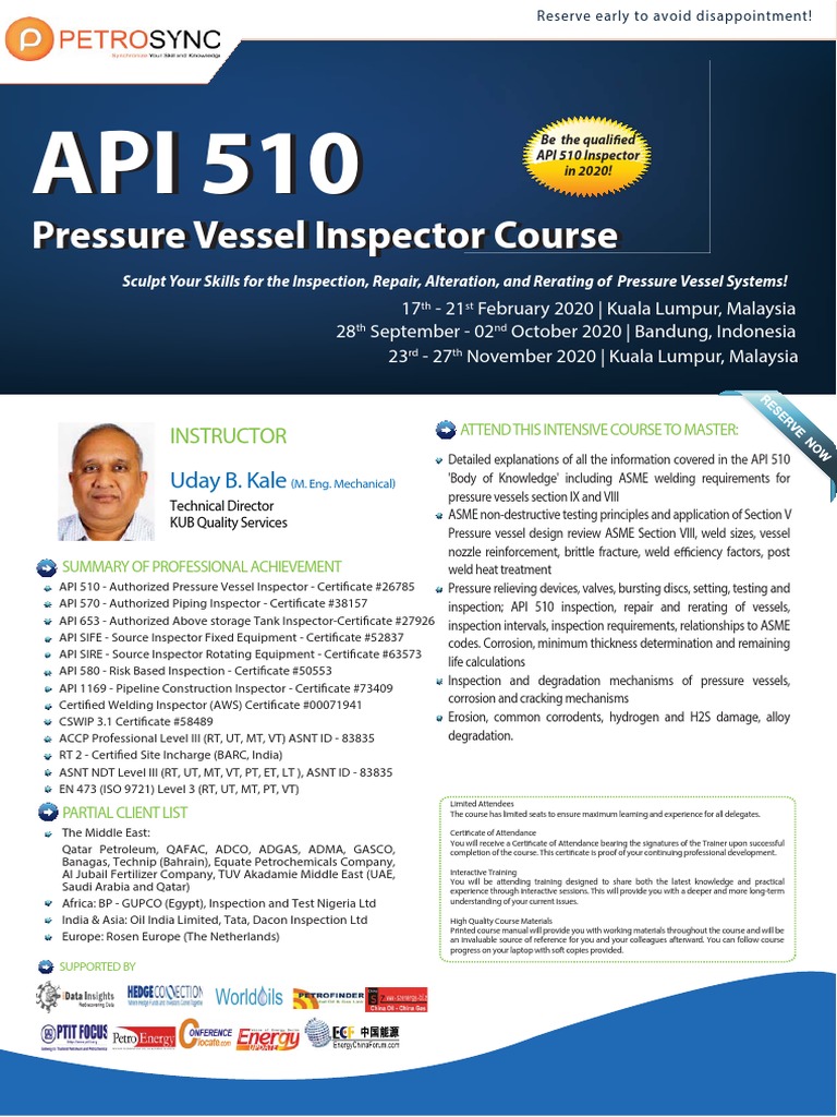 API 510 Pressure Vessel Inspector Course | PDF | Payments | Credit Card