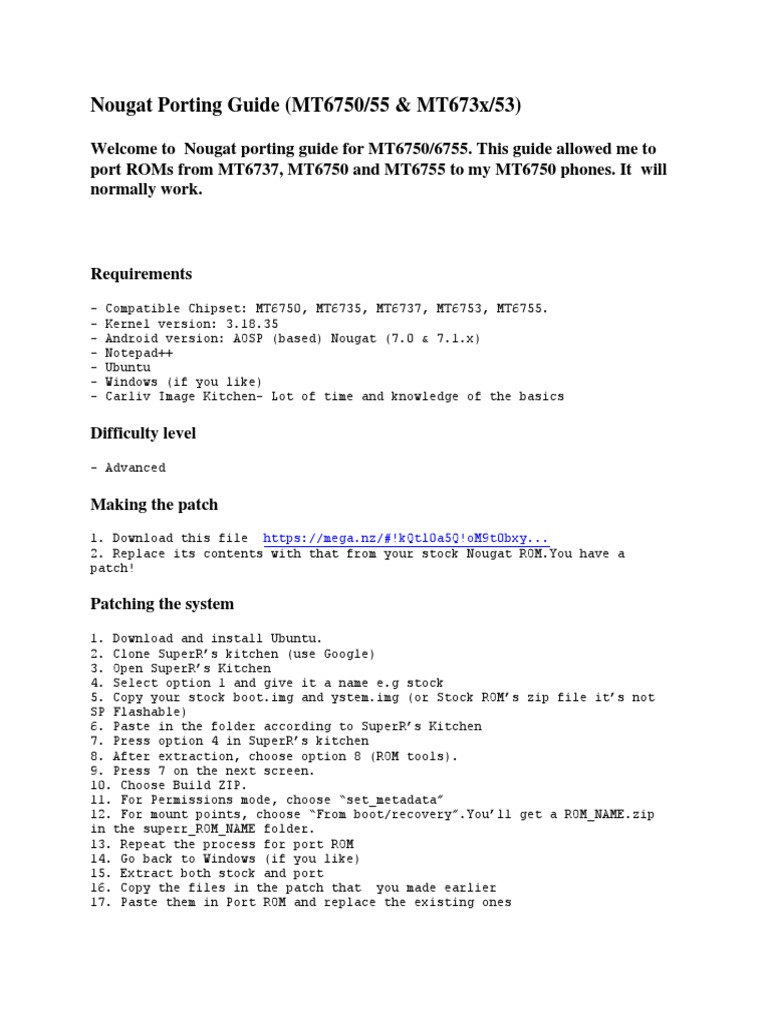 Nougat Porting Guide | PDF | Android (Operating System) | Booting