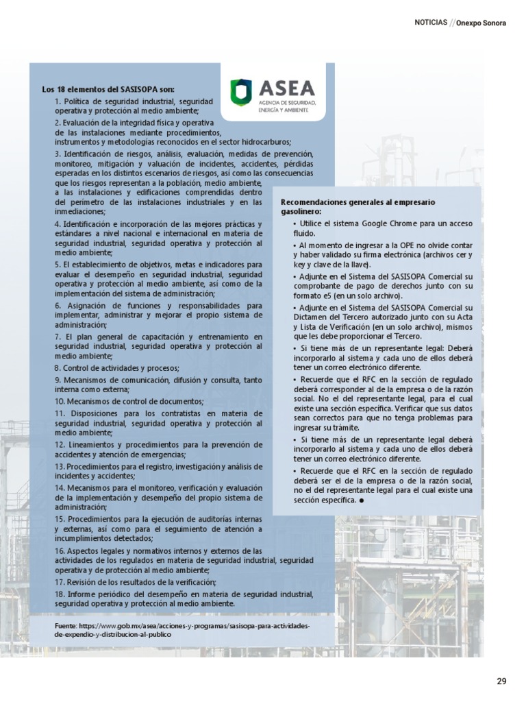 18 Elementos del SASISOPA Industrial | PDF | Seguridad | Informática y ...