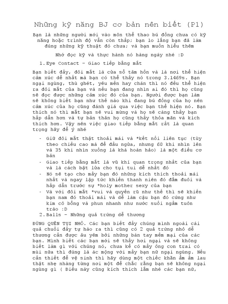 How To BLowJob | PDF