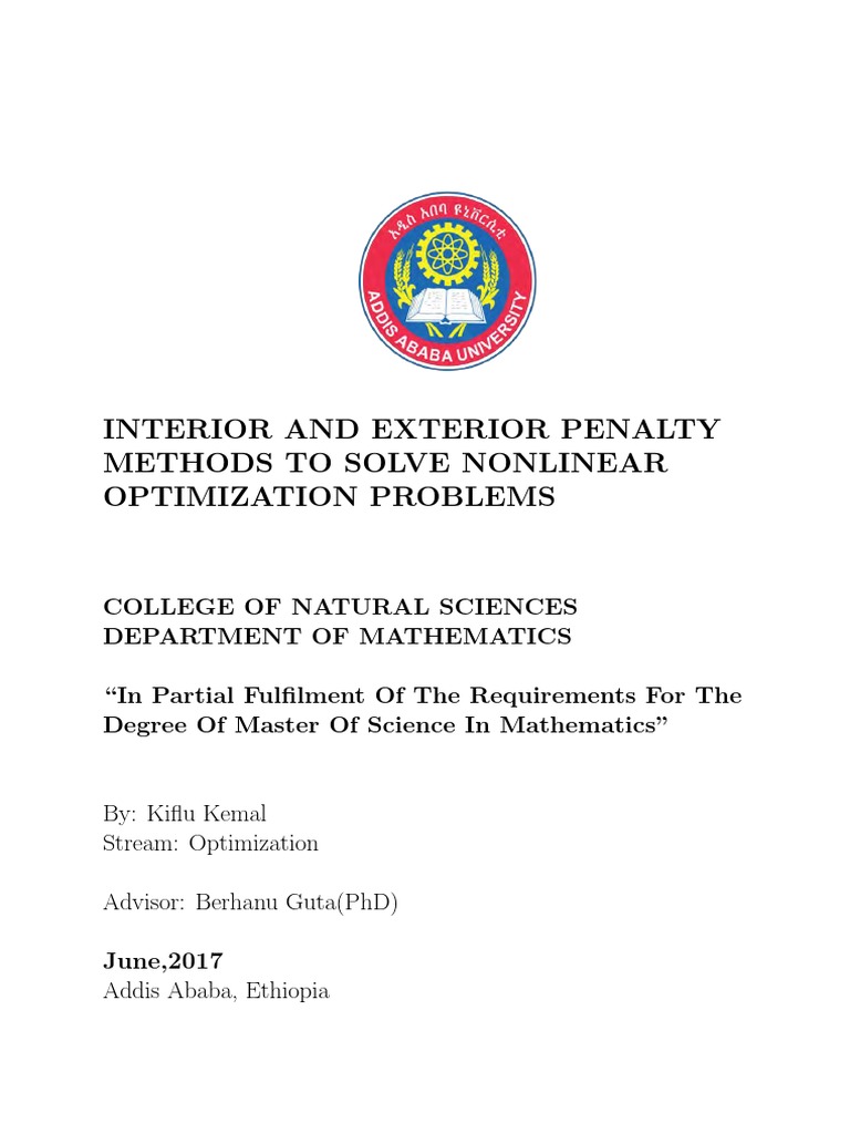 Kiflu Kemal PDF | PDF | Mathematical Optimization | Mathematical Relations
