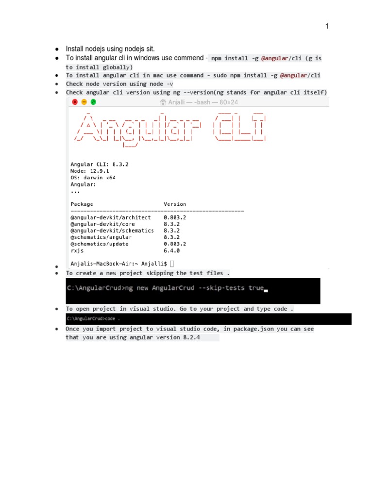 Angular Cli And Angular Crud Pdf Command Line Interface Java Script 0110