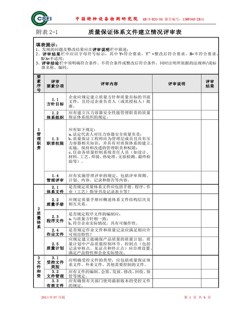 China Quality Manual Requirement | PDF