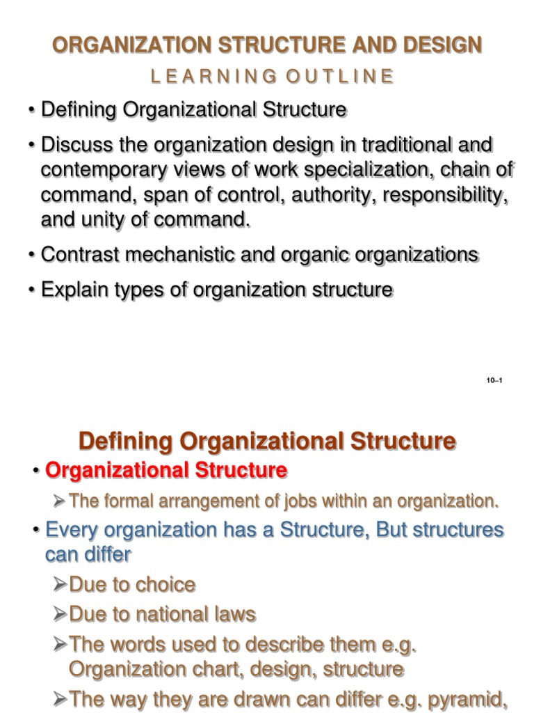 Lecture 2 - Organization Structure and Design-2019 | PDF ...