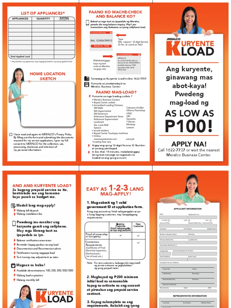 Meralco Prepaid Meter Application | PDF | Prepaid Mobile Phone | Text ...