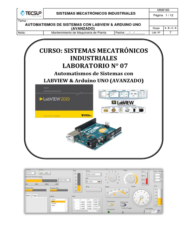 Automatismos Con Arduino & LabView - 2019.2 | PDF | Arduino | Entorno ...