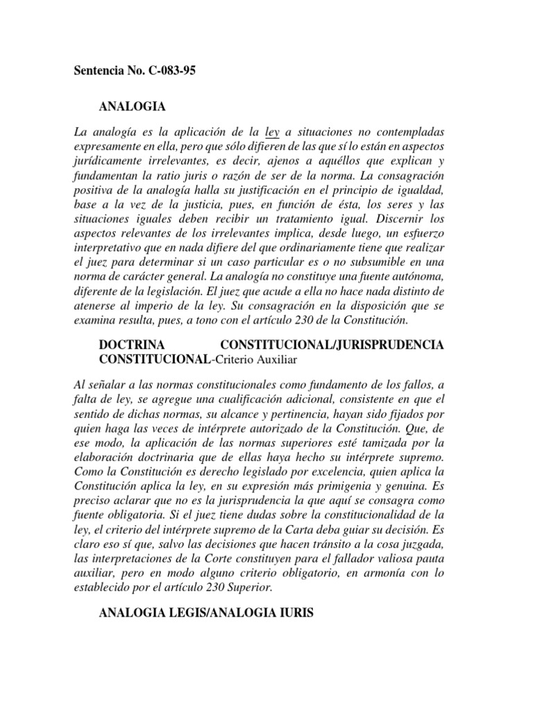 Sentencia No 083 | PDF | Caso de ley | Juez