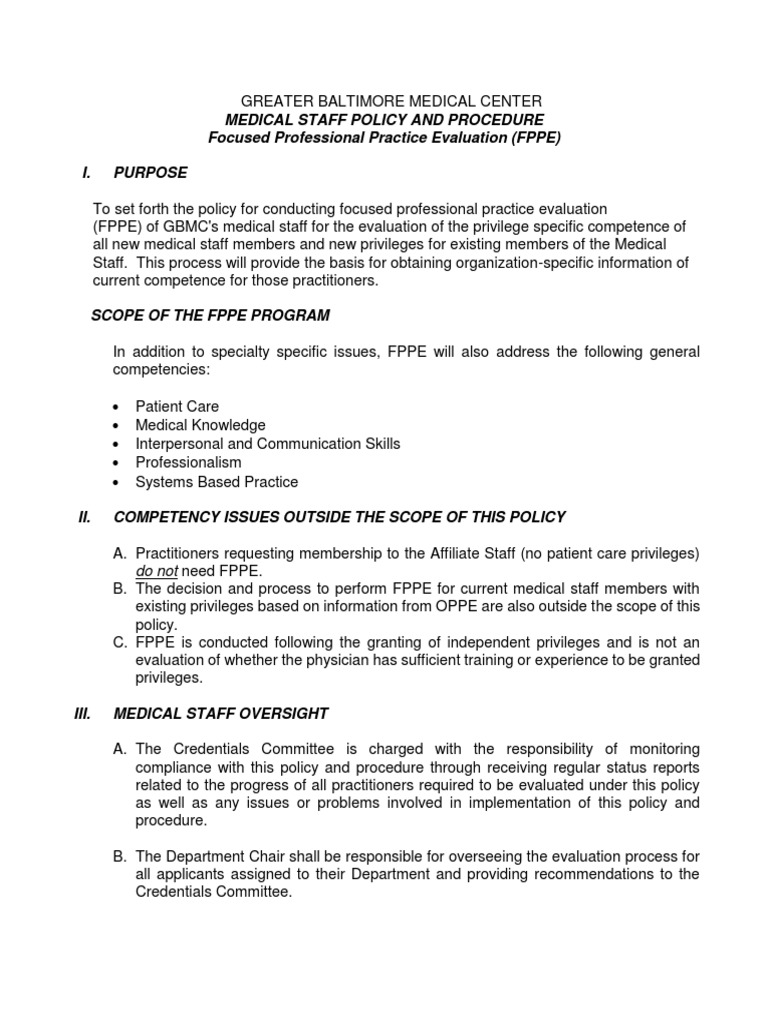 Fppe | PDF | Physician | Evaluation