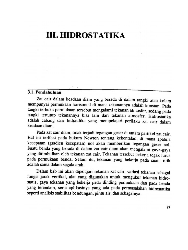 Hidraulika Bab 3 | PDF
