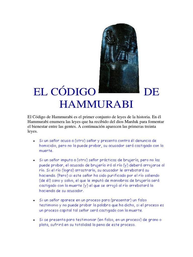 Codigo Hammurabi | PDF | Hammurabi