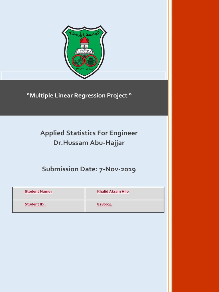 Multiple Regression Project PDF | Download Free PDF | Multicollinearity | Errors And Residuals