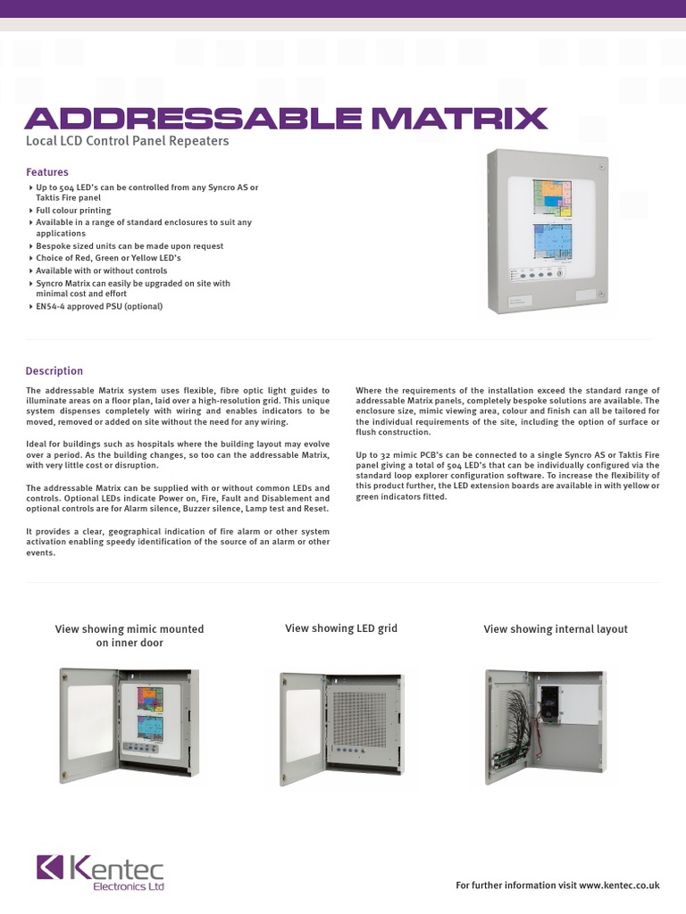 Addressable LED Matrix System for Fire Alarm Indications and Controls ...