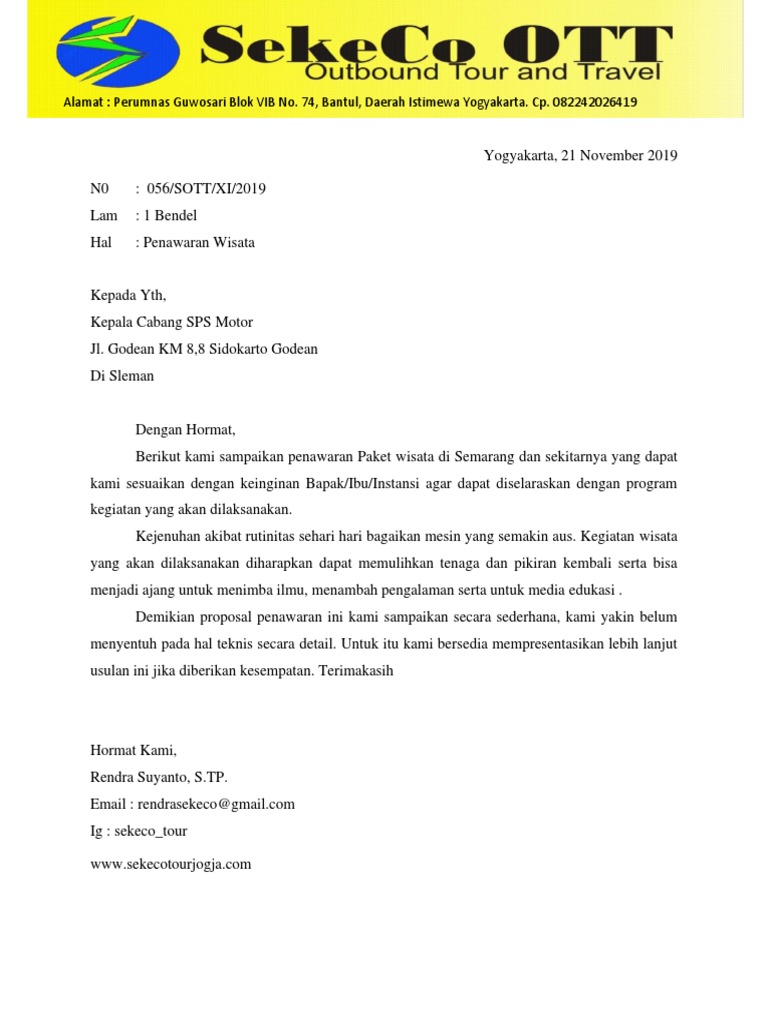 Penawaran Paket Wisata Semarang | PDF