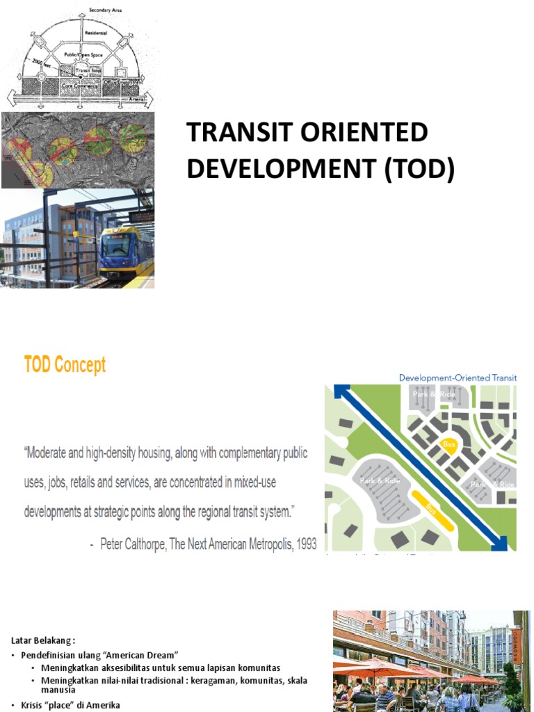 Konsep Transit Oriented Development (Tod) | PDF