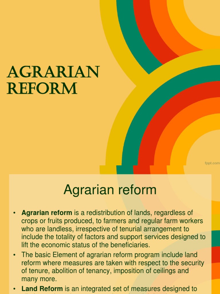 Agrarian Reform | PDF | Agriculture | Economies