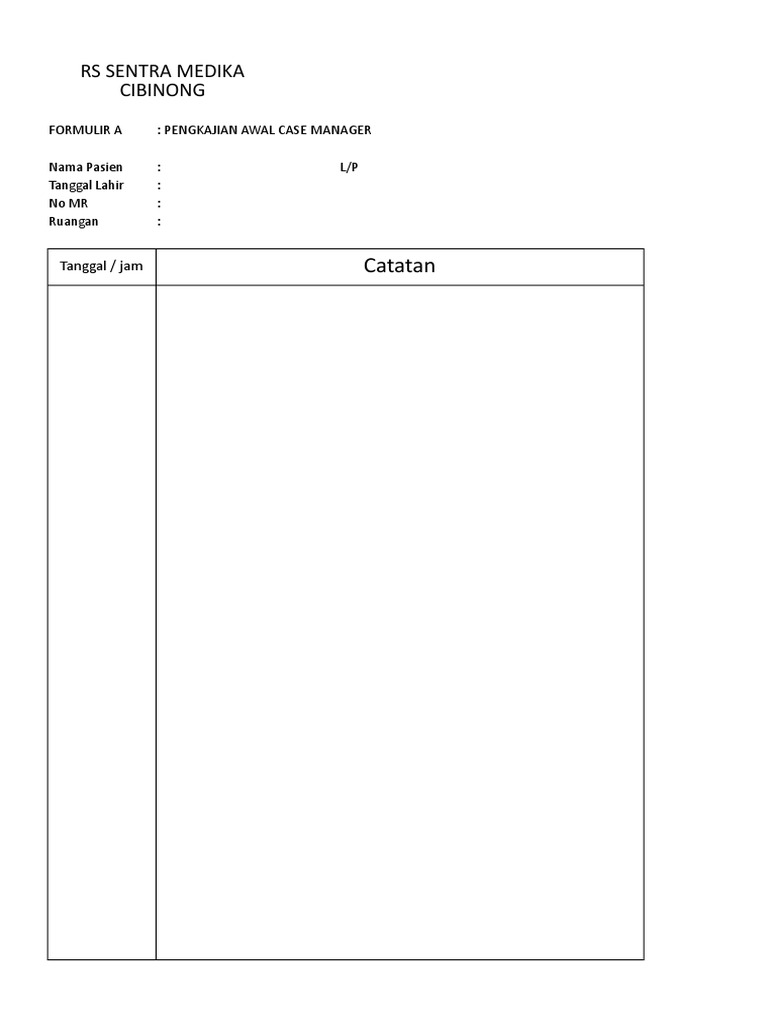 Form A Dan B Case Manager | PDF