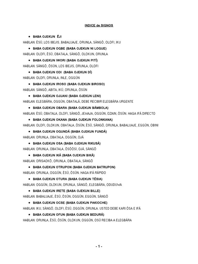 2.segundo Eji - Tratado de Ifá - Ojekun Meji LA BIBLIA DE IFA | PDF ...