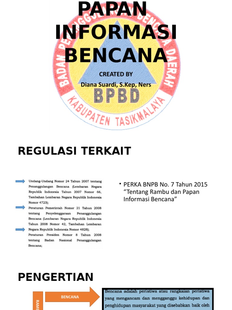 Rambu Dan Papan Informasi Bencana | PDF