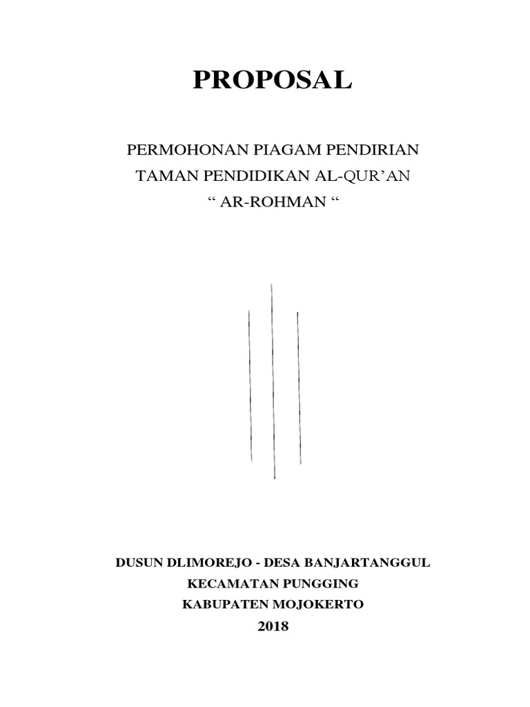 Proposal Pendirian TPQ Baru | PDF