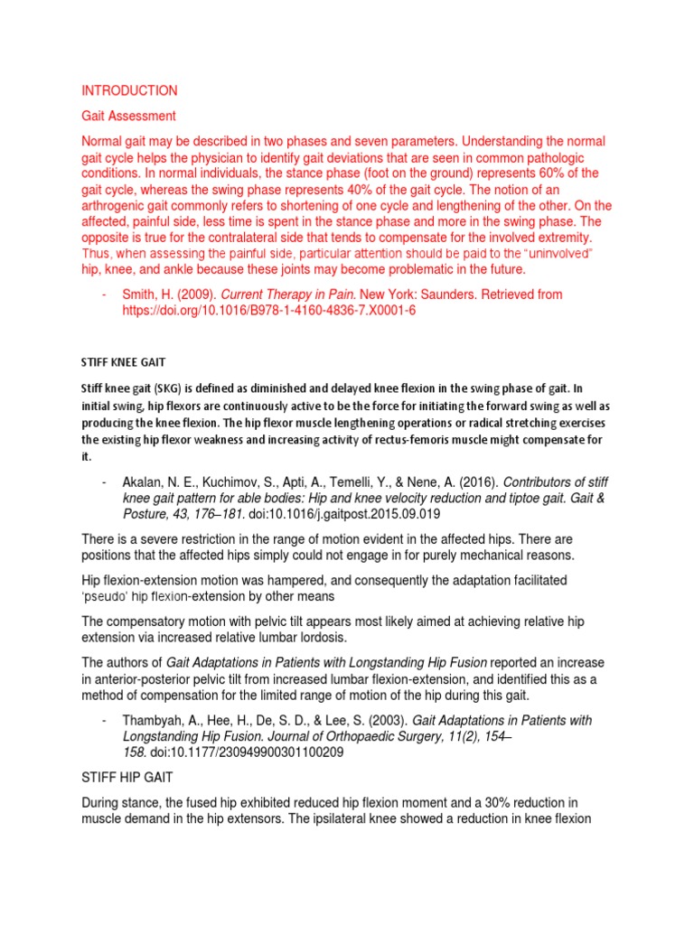 Types of Gait | PDF | Anatomical Terms Of Motion | Hip