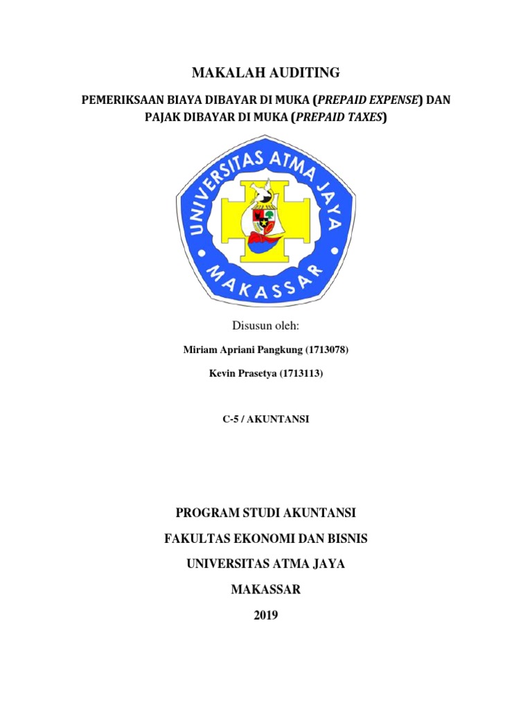 Audit Biaya dan Pajak Dibayar di Muka | PDF | Pengelolaan Keuangan & Uang
