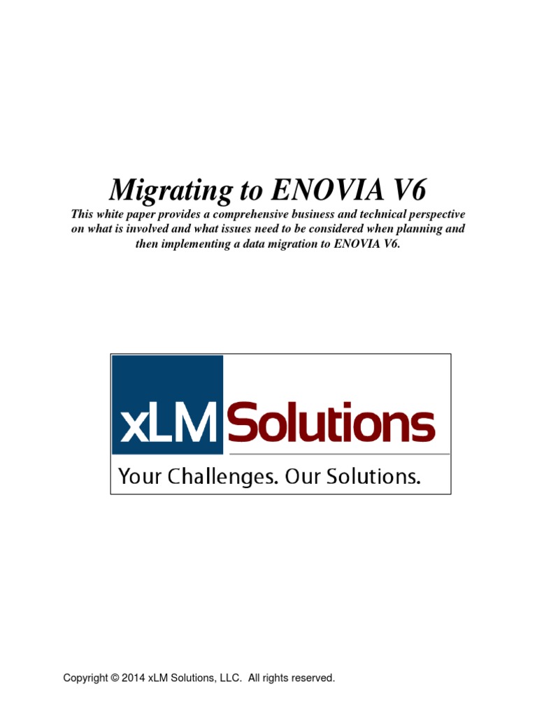 Migrating To ENOVIA V6 White Paper | PDF | Product Lifecycle | Databases