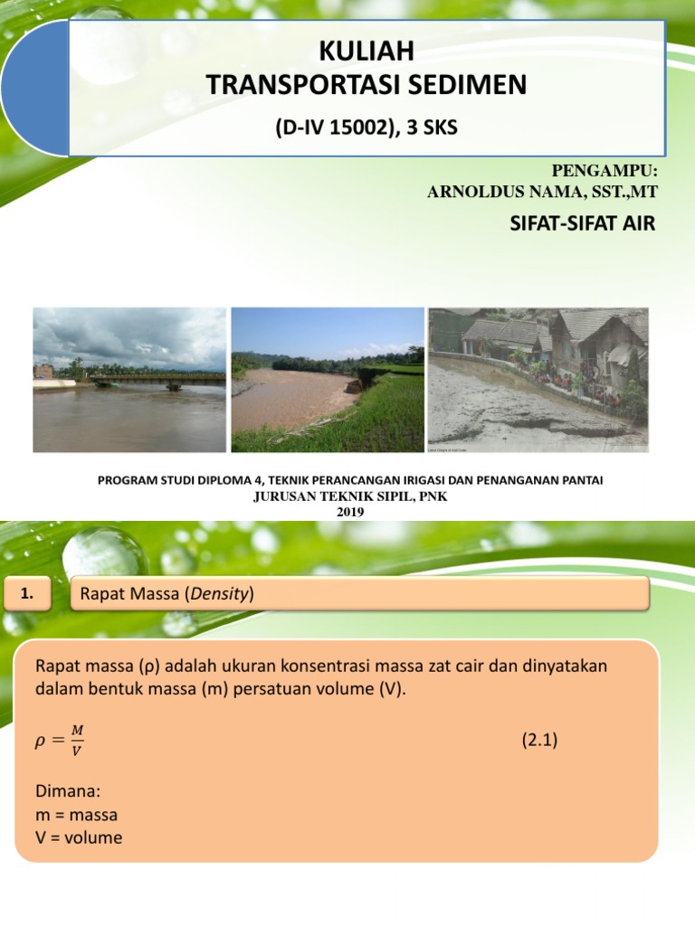 Transportasi Sedimen | PDF