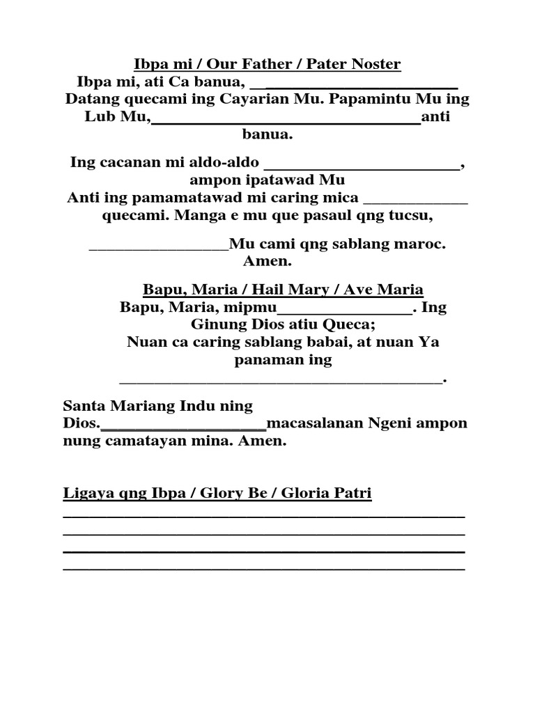 Kapampangan Rosary Prayers | PDF