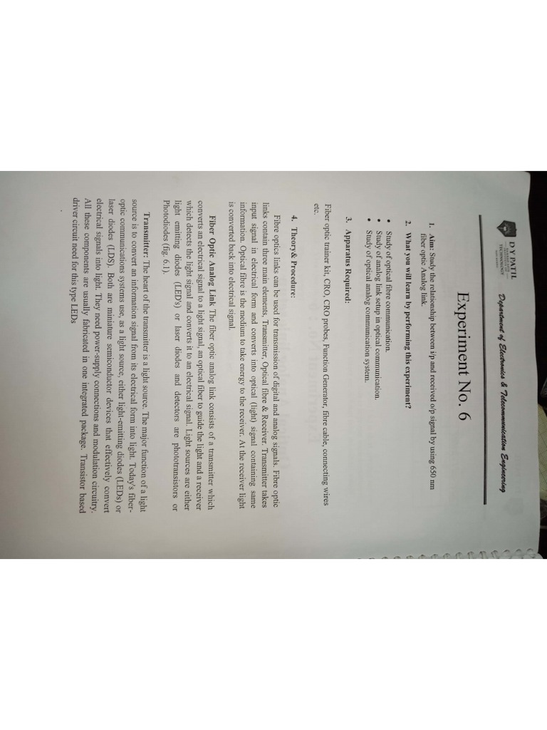 Oc Experiment No 6 7 8 9 10 | PDF