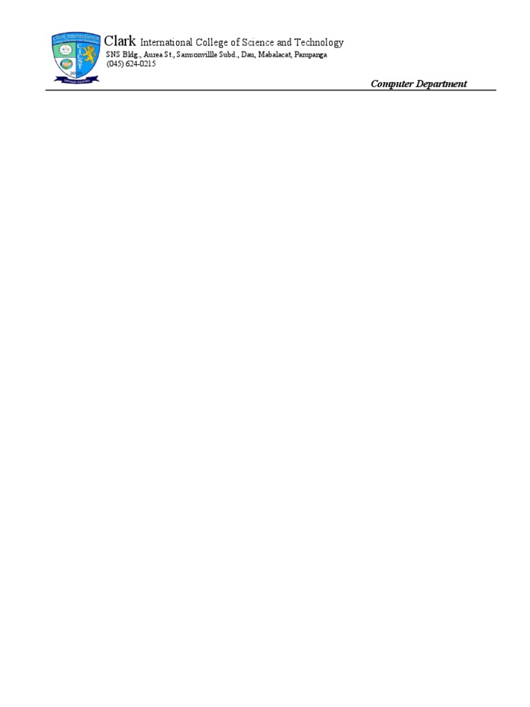 Computer Department Letterhead | PDF