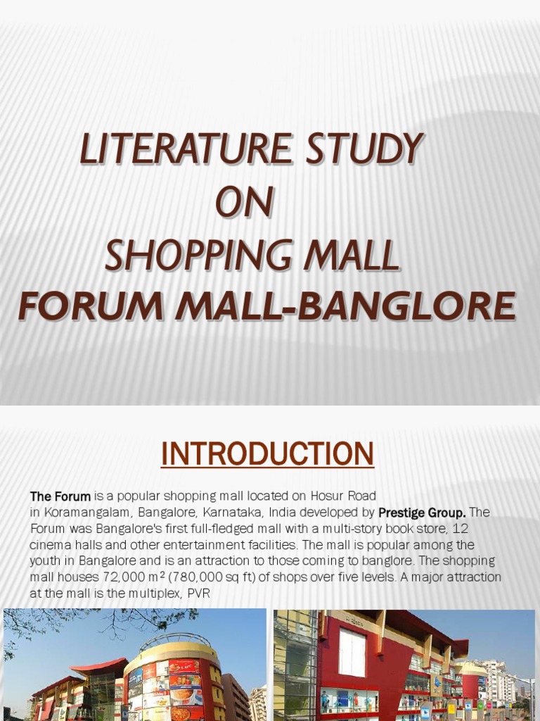 Forum Mall: A Bangalore Case Study | PDF | Basement | Parking