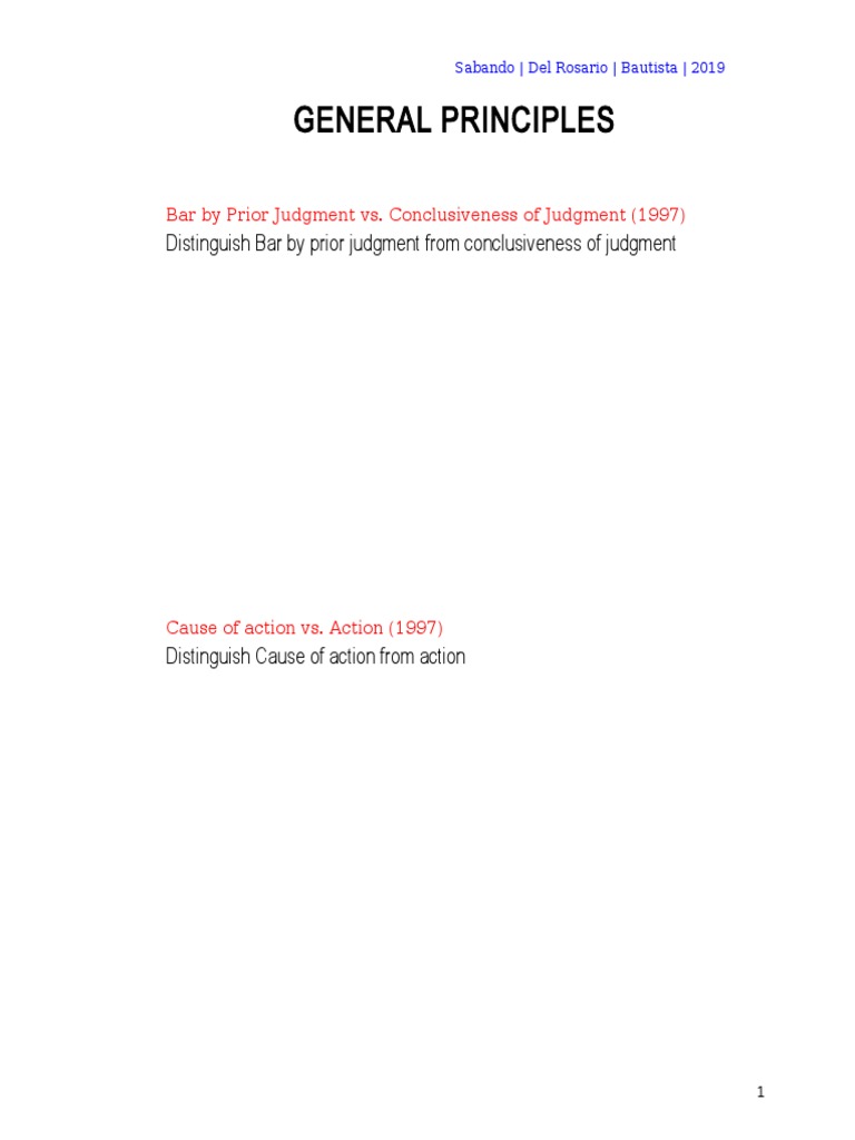 GENERAL PRINCIPLES Draft | PDF | Law