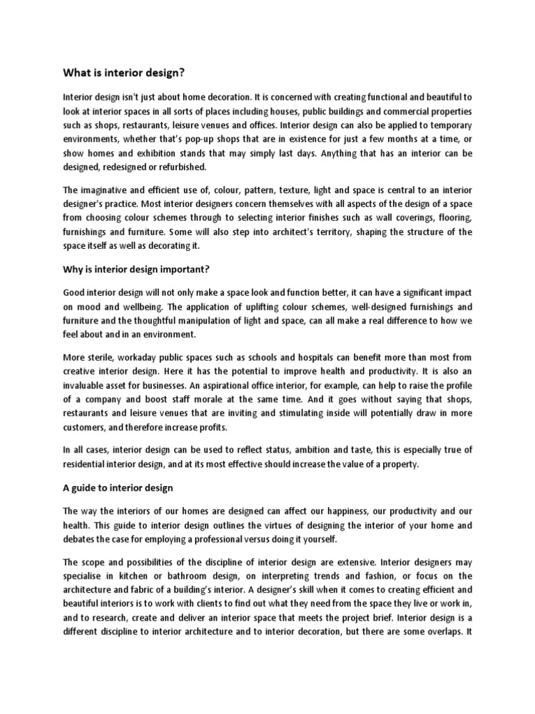 Interior Design Process | PDF | Interior Design | Design