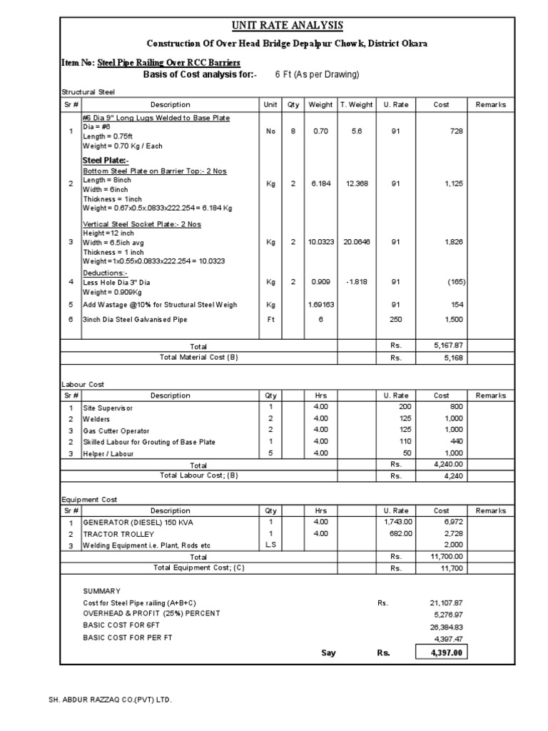 Analysis STeel Railing PDF | PDF | Structural Steel | Civil Engineering