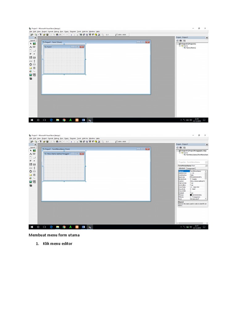 Membuat Menu Form Utama | PDF